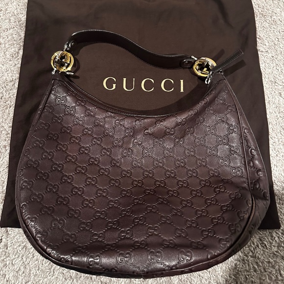 Gucci | Bags | Authentic Vintage Gucci Guccisima Leather Medium Hobo ...